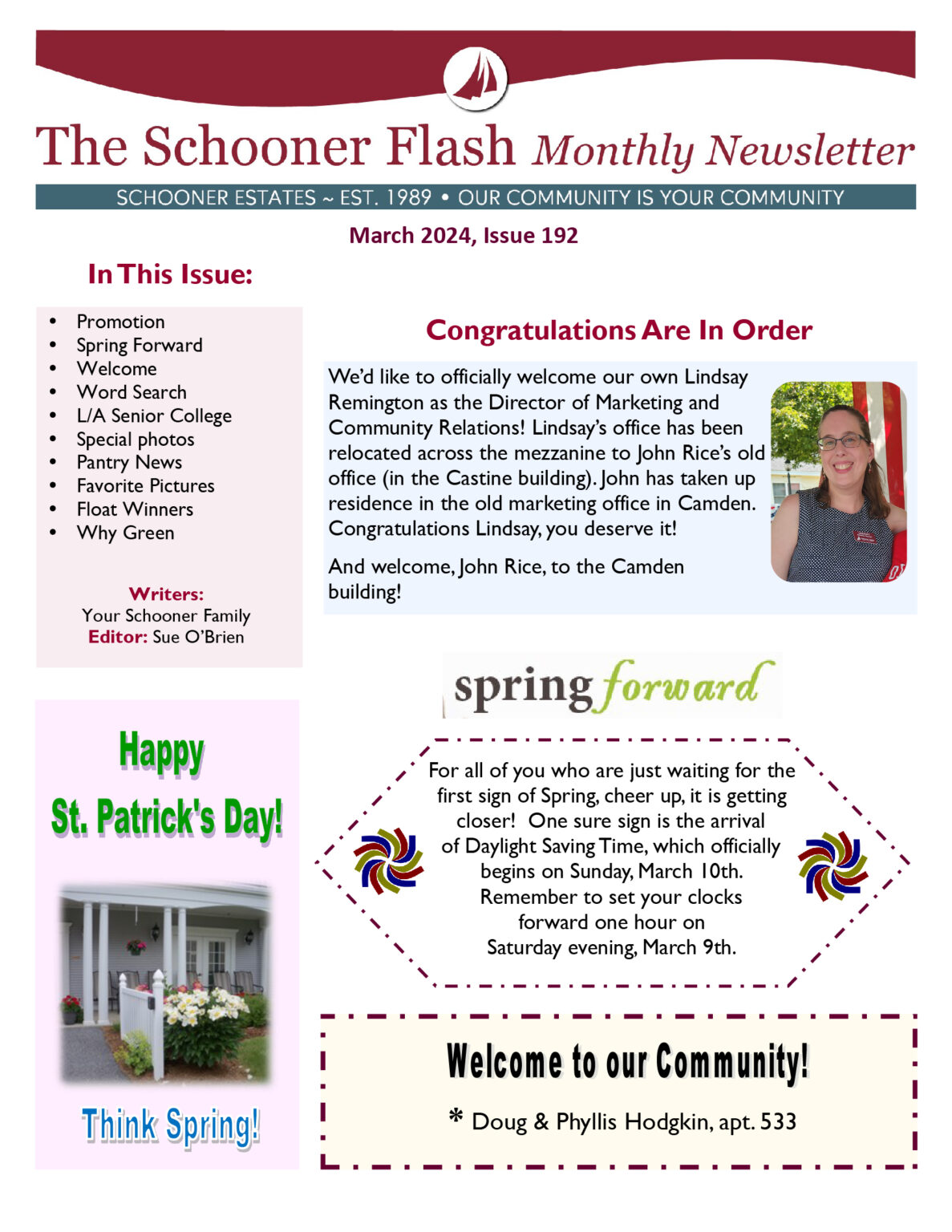 March 2024 Schooner Flash Newsletter