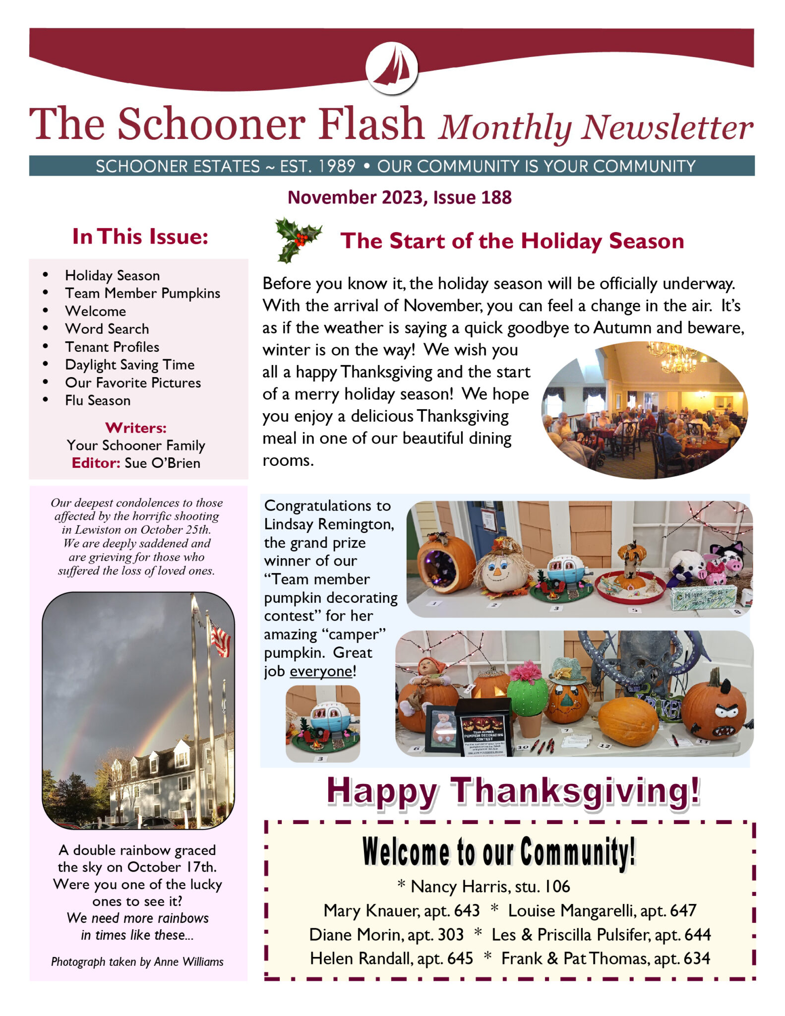 November 2023 Schooner Flash Newsletter
