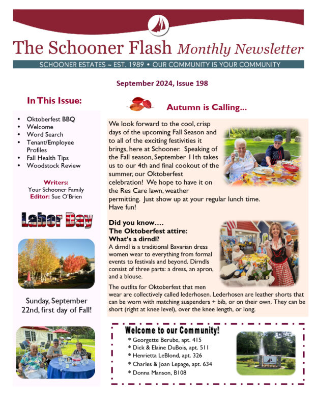 September 2024 Flash Newsletter - Schooner Estates — A MaineSail Care ...